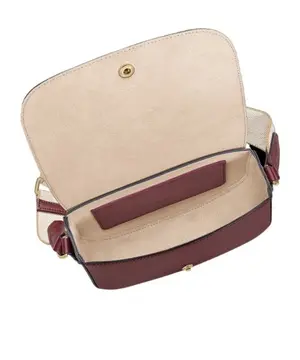 Longchamp Pure S Smooth Leather Crossbody Bag - Red