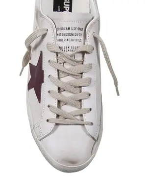 GOLDEN GOOSE Super Star Low-top Sneakers - White/red