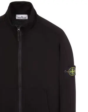 Stone Island High-neck Zip-up Jacket - Black