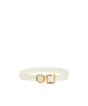 Jacquemus Geometric Buckle Leather Belt - Light Ivory