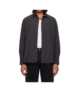 SUNFLOWER Studio Plaid Shirt - Black