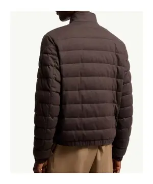 Moncler Luray Cashmere Blend Short Down Jacket - Brown