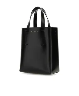 Marni Logo Printed Tote Bag - Black
