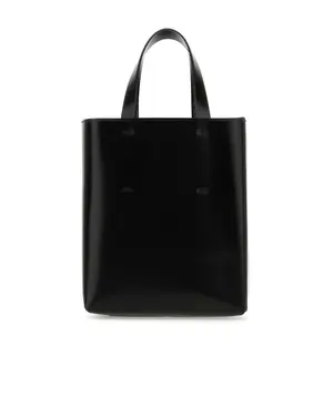 Marni Logo Printed Tote Bag - Black