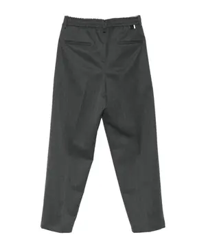 LOW BRAND Straight-leg Casual Pants With Button Fly - Black