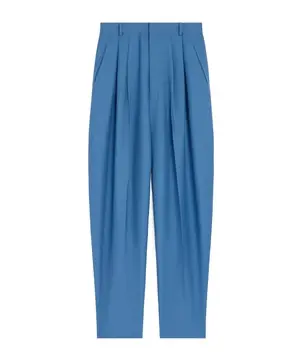 Celine Montauk Trousers In Mohair Wool - Azure