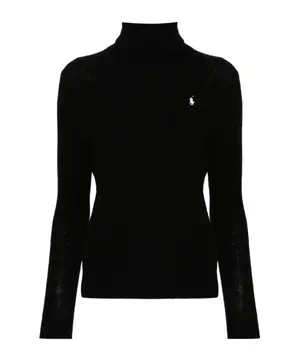 Polo Ralph Lauren Roll Neck Knitted Jumper - Black