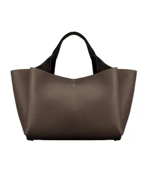 TOD'S Logo Embossed Tote Bag - Brown