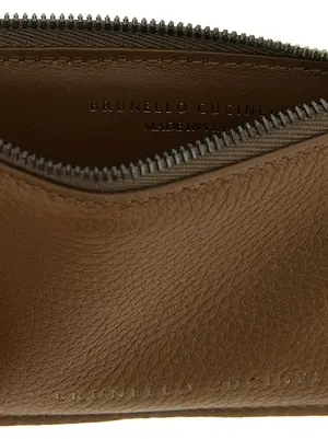 Brunello Cucinelli Monile Detailed Zip-up Card Holder - Green