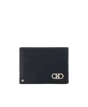 FERRAGAMO Logo Wallet - Deep Ocean