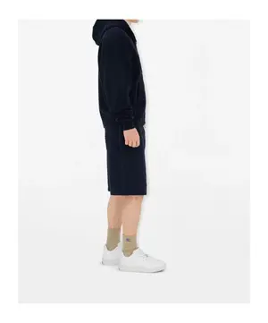 Burberry Ekd Motif Zip-up Hoodie - Navy Blue