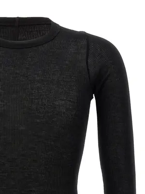 Rick Owens Long Sleeved Knitted T-shirt - Black