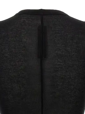Rick Owens Long Sleeved Knitted T-shirt - Black