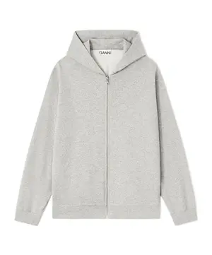 GANNI Teddy Bear Graphic Zip Hoodie - Gray