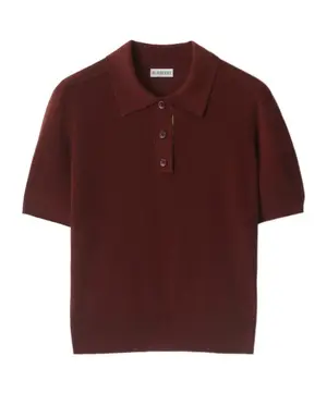 Burberry Short Sleeved Knitted Polo Shirt - Box