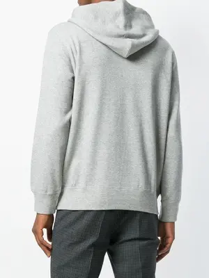 Play Comme Des Garcon Comme Des Garçons Play Hoodie With Embroidered Heart Logo - Gray