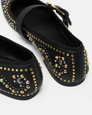 Versace La Medusa Studded Ballerinas