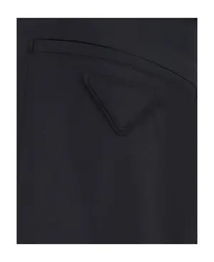 Prada Belted Straight Leg Trousers