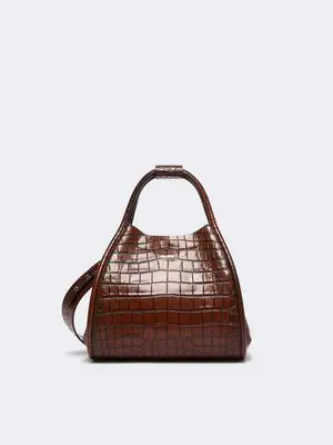 Max Mara Embossed Croc Effect Tote Bag