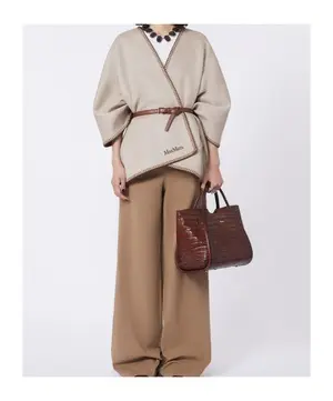 Max Mara Embossed Croc Effect Tote Bag