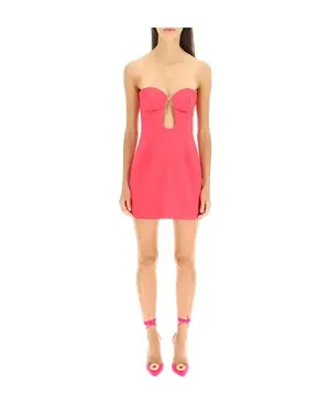 Magda Butrym Strapless Cut-out Silk Mini Dress