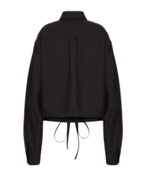 Valentino Garavani Techno Light Wrap Shirt - Black