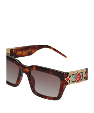 Casablanca Geometric Frame Sunglasses