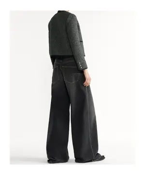 Dior Cropped Macrocannage Tweed Jacket - Black