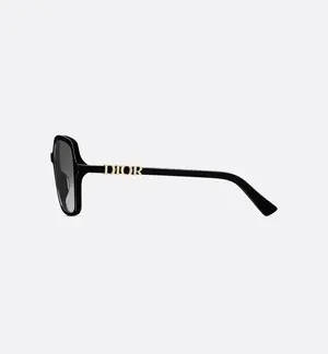Dior Sunglasses With Embossed Logo Detail - Black