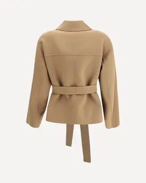Max Mara Long Sleeved Double Breasted Short Coat