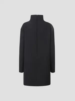Khaite Lee Dress With High Collar And Eyelets