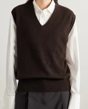 THE ROW V-neck Sleeveless Pullover