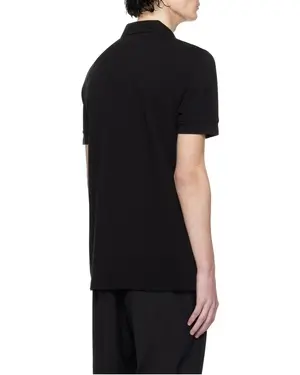 TOM FORD Logo Embroidered Short-sleeved Polo Shirt - Black