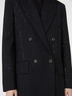 Max Mara Appia Sequined Double-breasted Blazer - Black