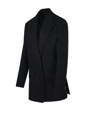 Max Mara Appia Double Breasted Blazer - Black