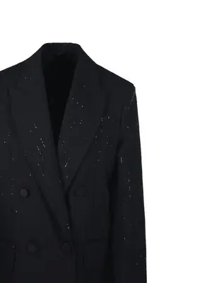 Max Mara Appia Double Breasted Blazer - Black