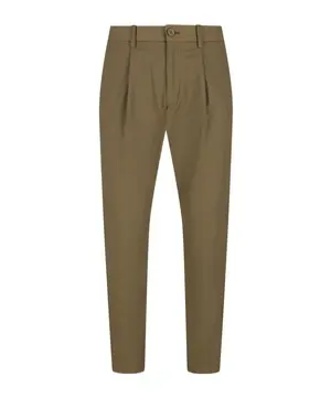Herno Button Detailed Tapered Trousers - Brown