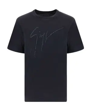 GIUSEPPE ZANOTTI Logo Embellished Crewneck T-shirt