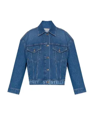 Stella McCartney Logo Oversized Denim Jacket