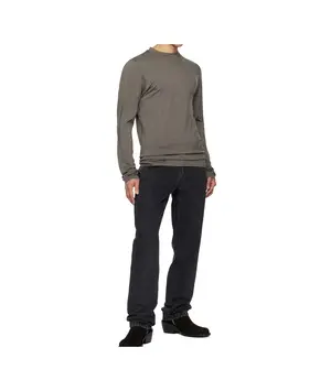 RIER Crew Neck Knitted Wool T-shirt - Gray