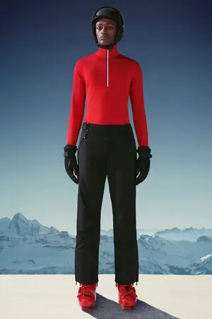 Moncler Nylon Ski Trousers With Belt And Zippers