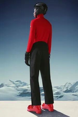 Moncler Nylon Ski Trousers With Belt And Zippers