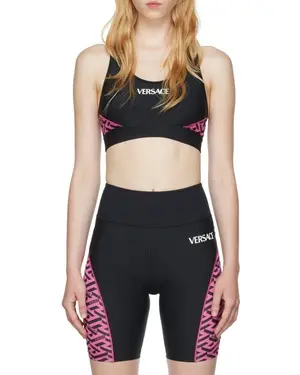 Versace La Greca Logo-print Sports Bra