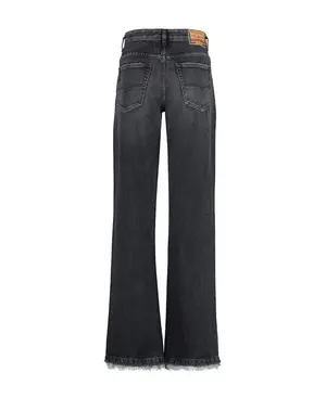 DIESEL® High Waist Lace-trimmed Wide Leg Jeans