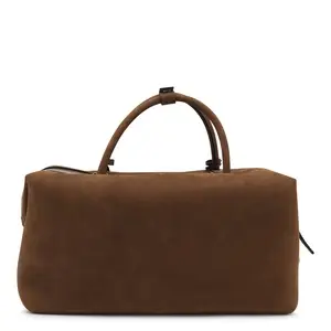 Max Mara Logo Debossed Zip-up Tote Bag - Red