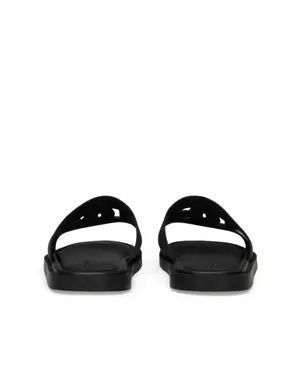 Dolce & Gabbana Embossed Logo Slides - Black