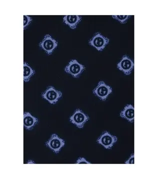 Giorgio Armani All Over Logo Printed Tie - Black