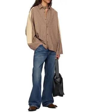 Acne Studios Logo Patch Straight Leg Jeans