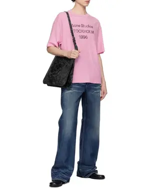 Acne Studios Logo Patch Straight Leg Jeans