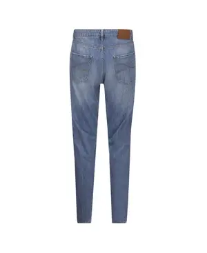Brunello Cucinelli Stone Washed Straight Leg Jeans - Blue